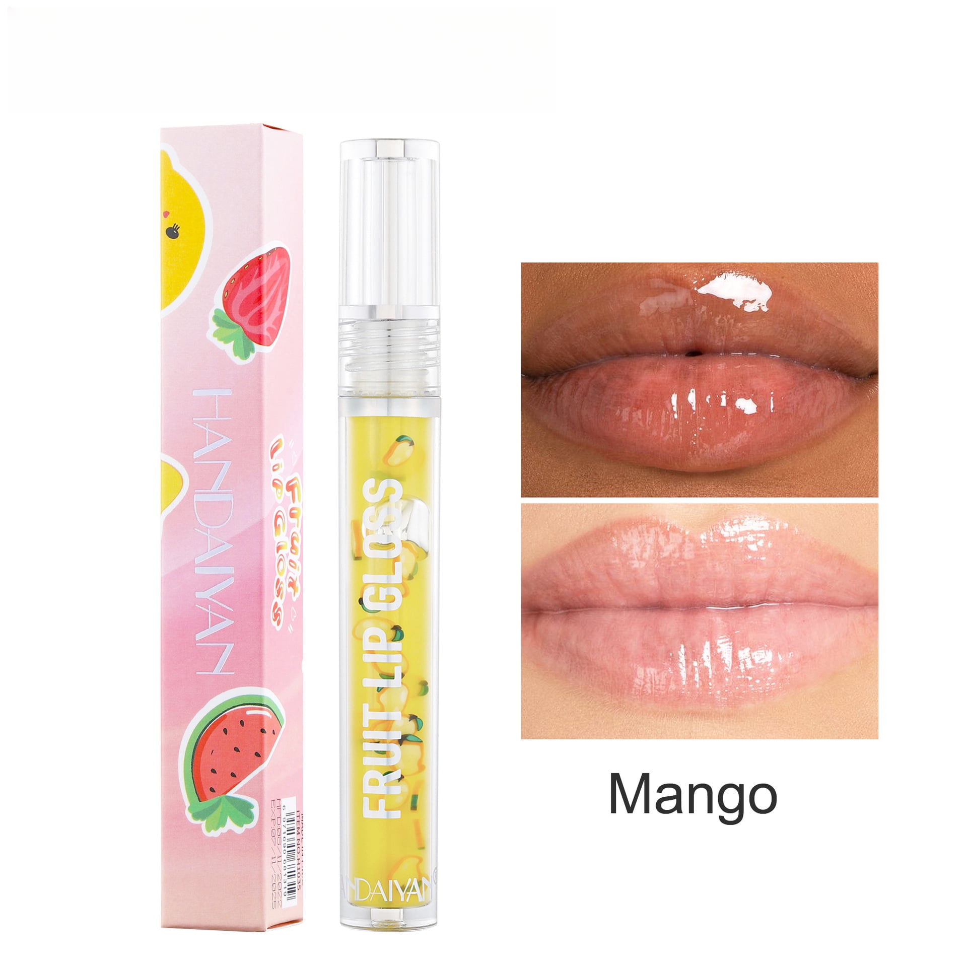 2pcs Hydrating Lip Oil Gloss Tinted Moisturizing Lip Tint Fruit Series ...