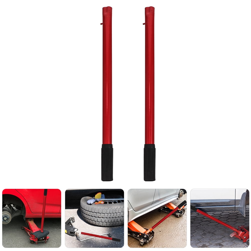Floor Jack Handle for Car Repair 2pcs Steel and Rubber Red Color 2 Ton ...