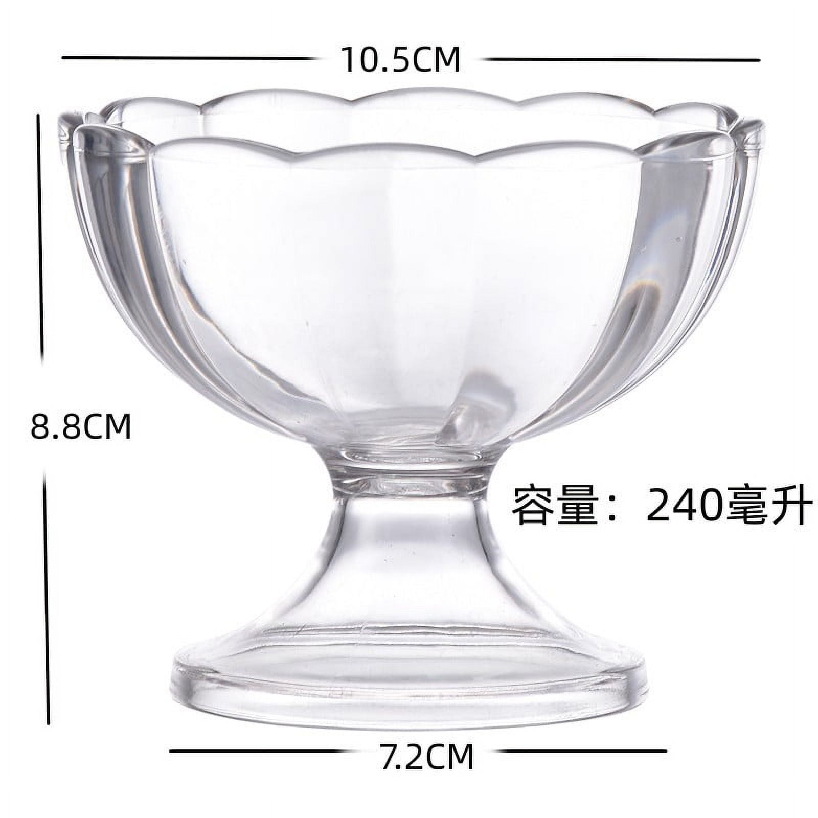 2pcs Ice Cream Bowl Footed Dessert Bowl Milk Cup Decorative Snack Cup ...