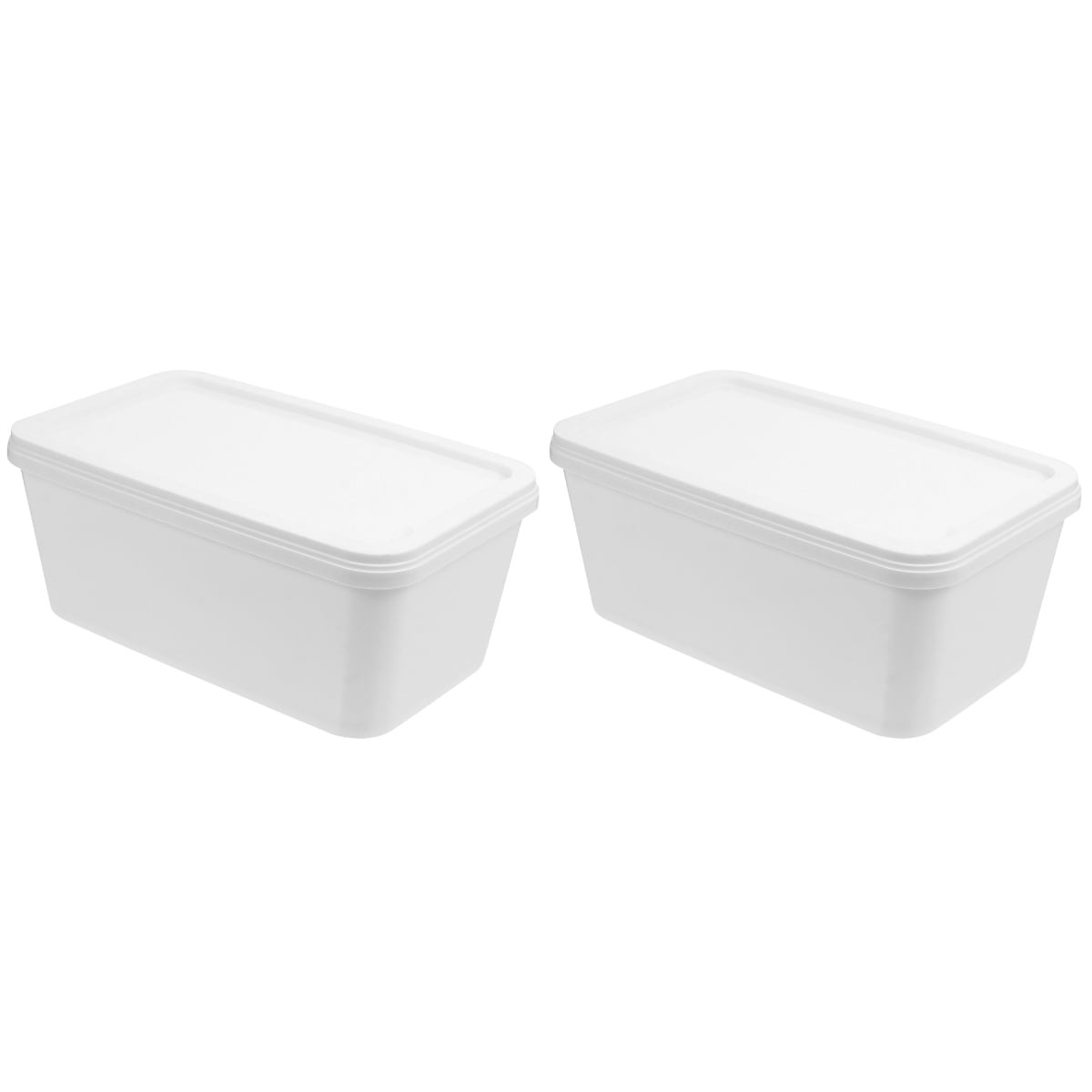 2pcs Ice Cream Freezer Container Noodle Storage Box Dessert ...