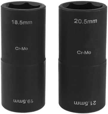 2pcs Impact Socket 1/2-Inch Drive 6-Point Thin Wall Double Ended Impact ...