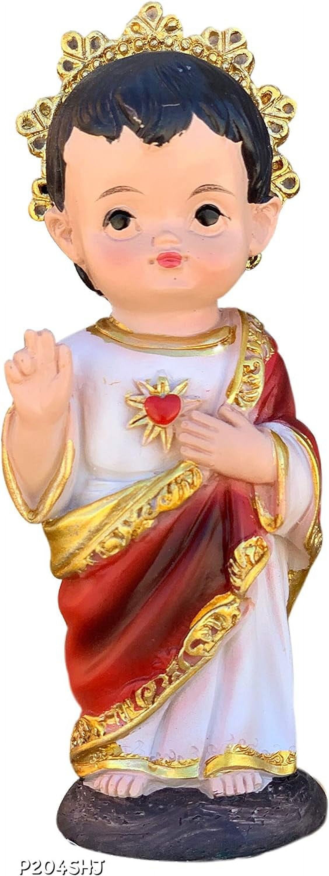 2pcs Inch Baby face Statue of Sagrado Corazon de Jesus Polyresin ...