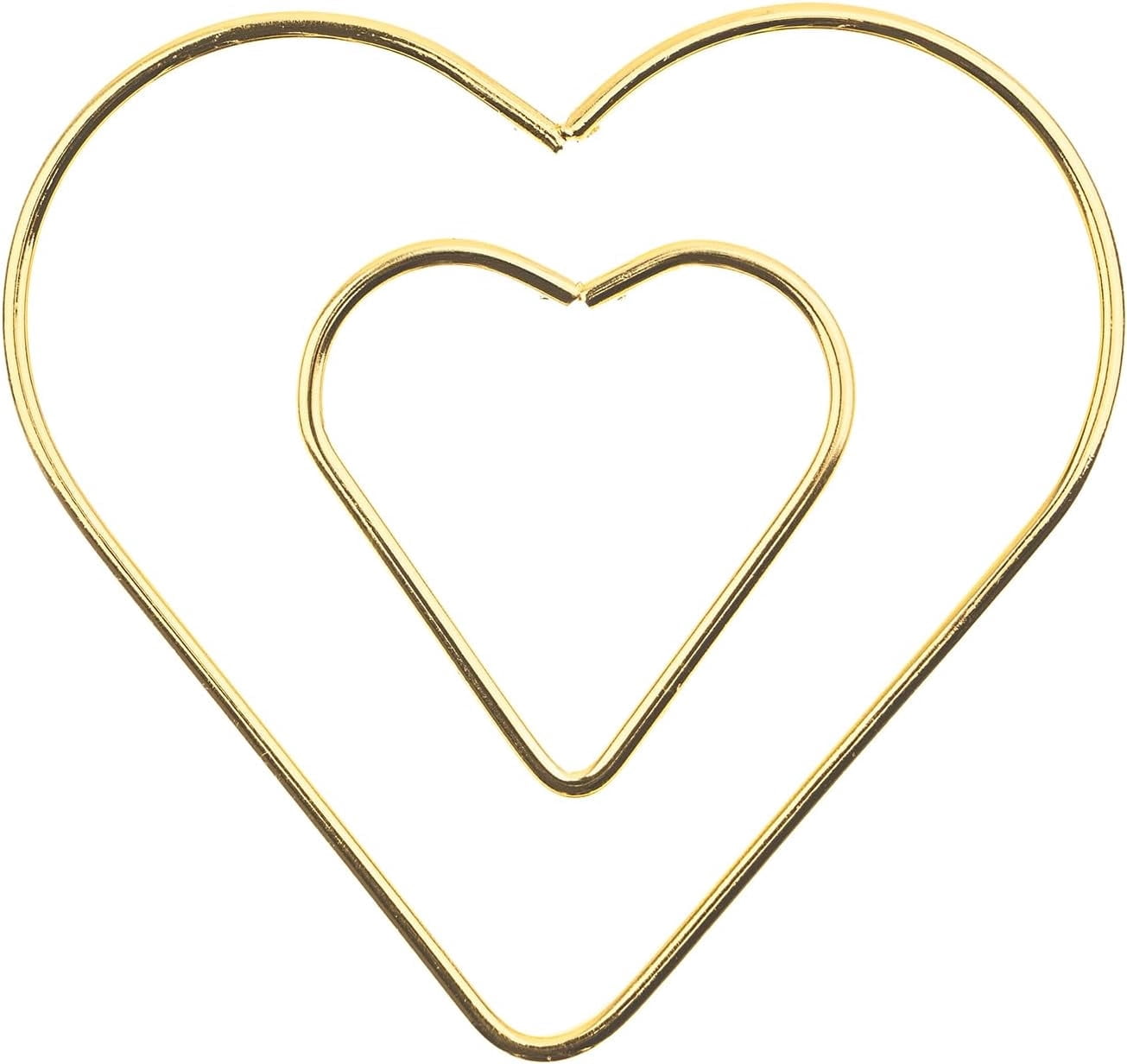 2pcs John Bead Metal Shaped Collection 50mm/100mm Gold Iron Heart Frame ...