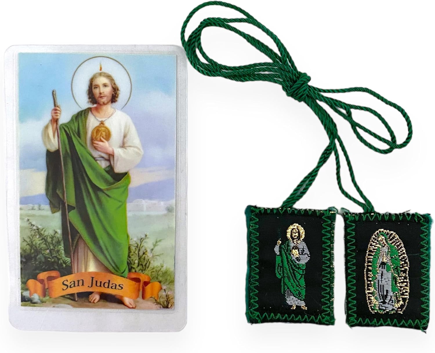 2pcs Judas Tadeo Tarjeta de Oracion con Escapulario St Jude Prayer Card ...