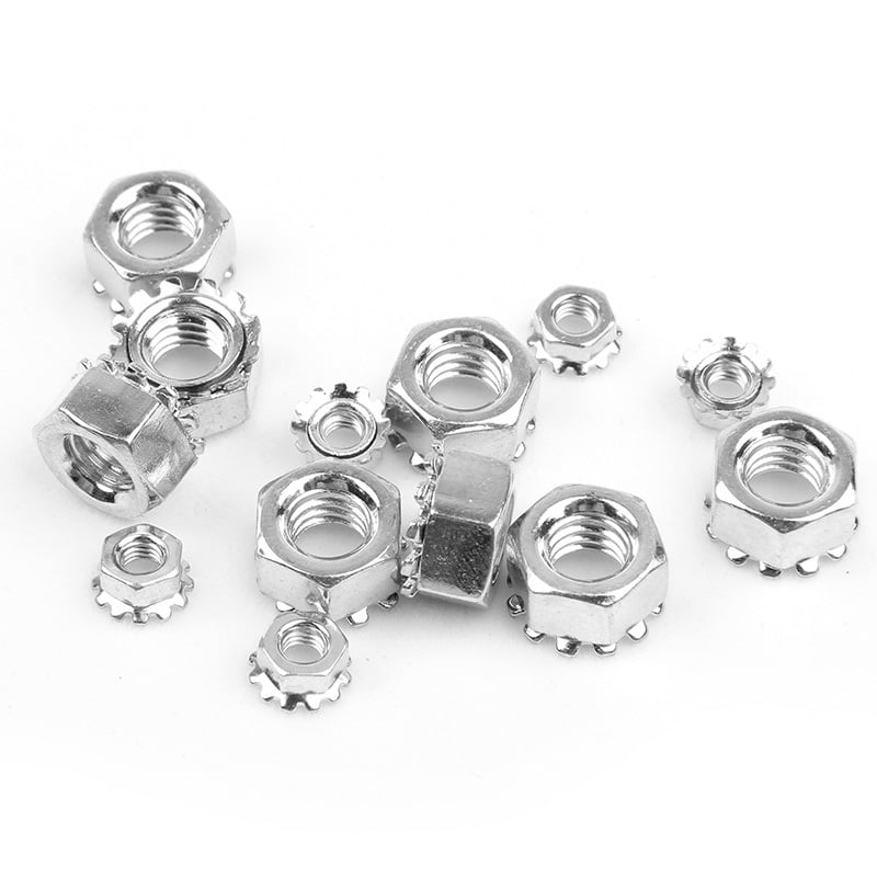 2pcs K Type Nut Toothed Washer Nut M3 M4 M5 M6 M8 Hex Nut A2 Stainless ...
