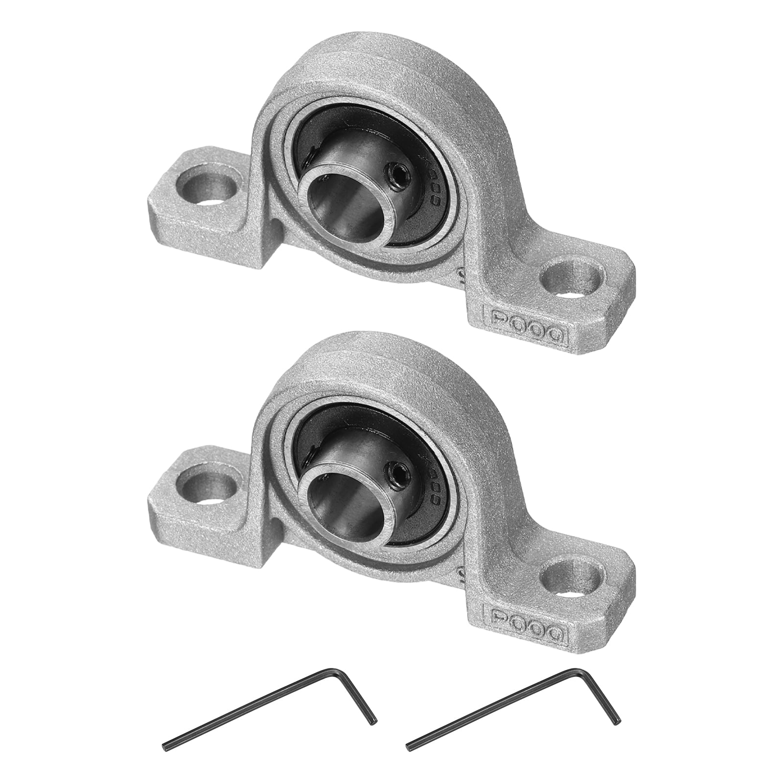 2pcs KP000 Pillow Block Bearings 10mm Bore Bearing Units Zinc Alloy ...