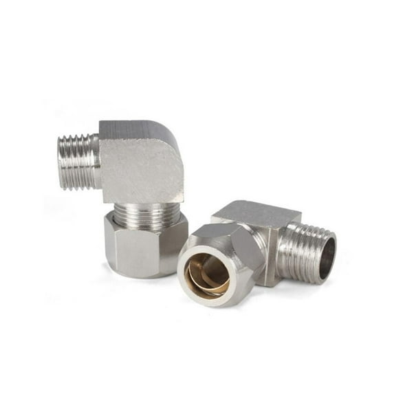 2pcs KTPL Pneumatic Nickel Plated Copper Ferrule Compression Pipe ...