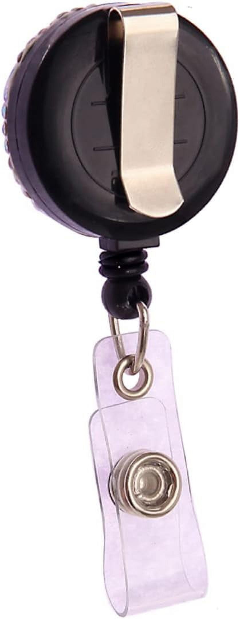 2pcs Key Card Holder Name Badges Id Holder Badge Clips Key Reel Lanyard ...