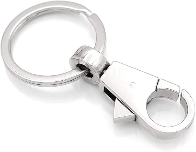 2pcs Key Ring Hardware with 30 mm Split Ring DIY Key Rings Holder ...