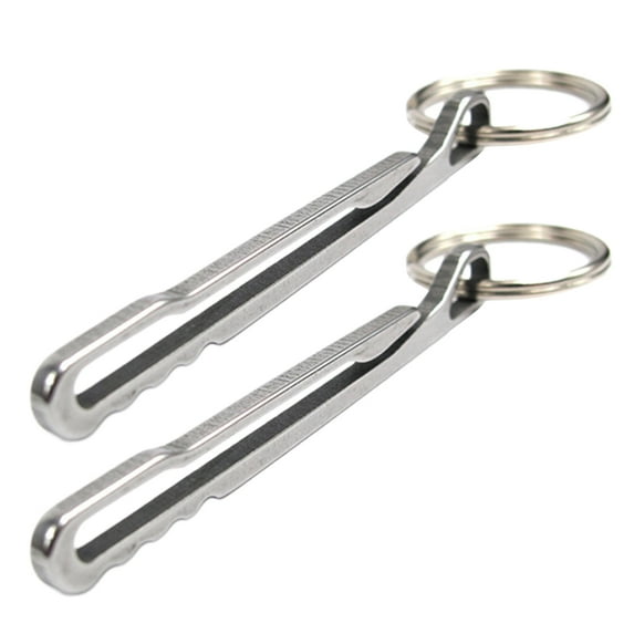 2pcs Keychain Pocket Clip Rings Belt Clip Stainless Steel Hanging ...