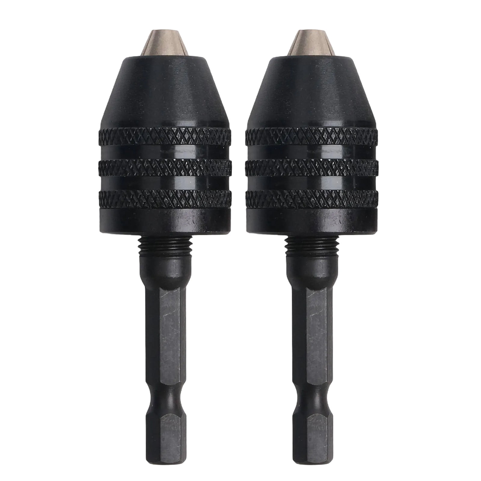 2pcs Keyless Chuck Electric Drill Bits Collet Converter Extension ...