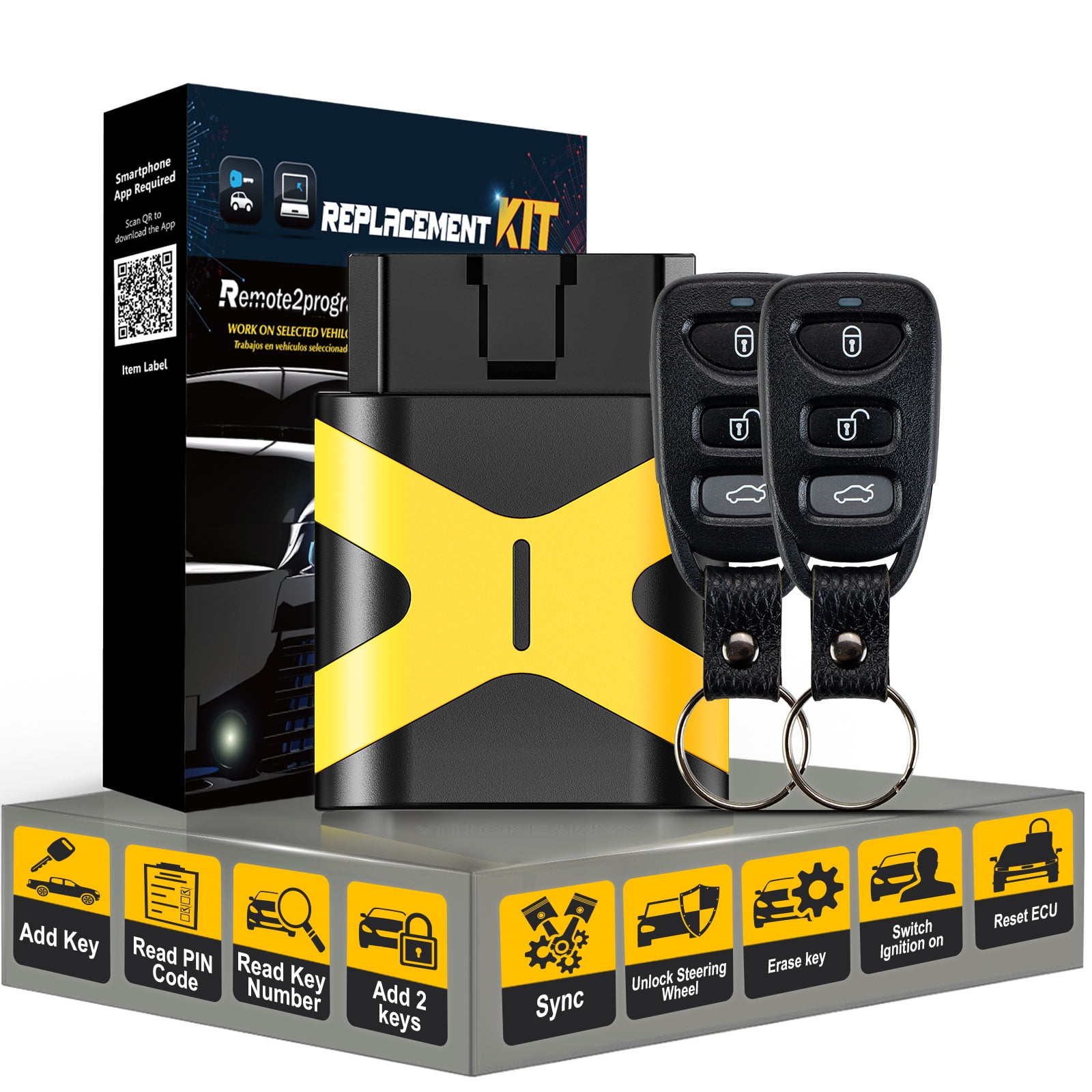 2pcs Keyless Entry Remote Replacement for 2016 - 2020 Hyundai Elantra ...