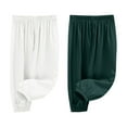 2pcs Kids Baggy Pants Elastic Waist Solid Color Trousers Summer ...