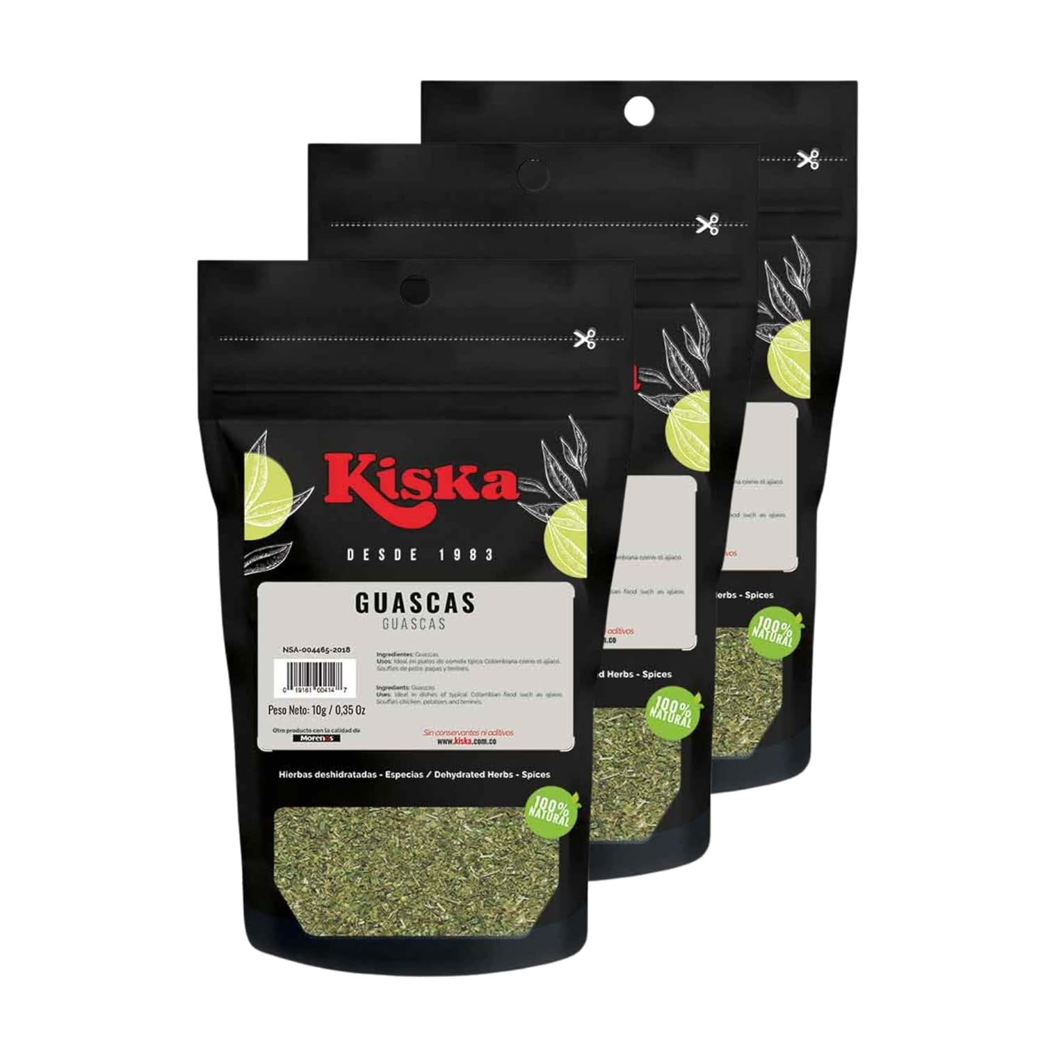 2pcs Kiska Guascas -Dehydrated Herbs 10g 3-pack - Walmart.com