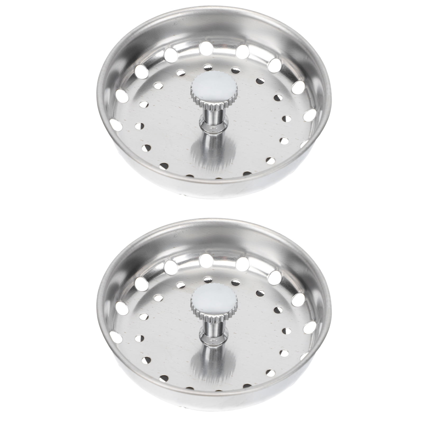WEAVILUX Kitchen Sink Drain Cover Silver Stainless-Steel Anti-Rust Easy ...