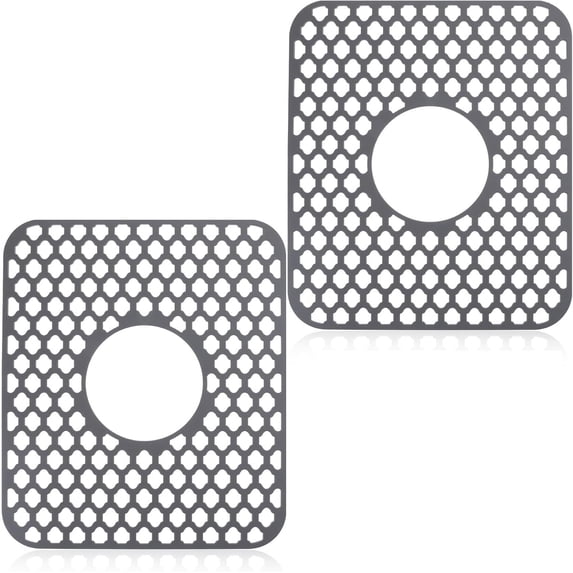 2pcs Kitchen Sink Mats, Silicone Sink Mat Non Slip Silicone-Sink ...