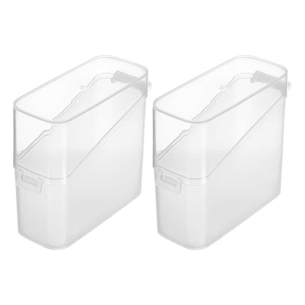 2pcs Kitchen Storage Box Fridge Cheese Container Clear Slice Cheese ...