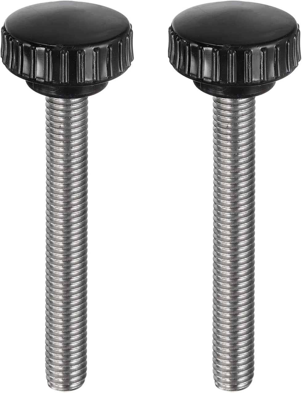 2pcs Knurled Clamping Knobs M10 x 80mm Metric 304 Stainless Steel Male ...