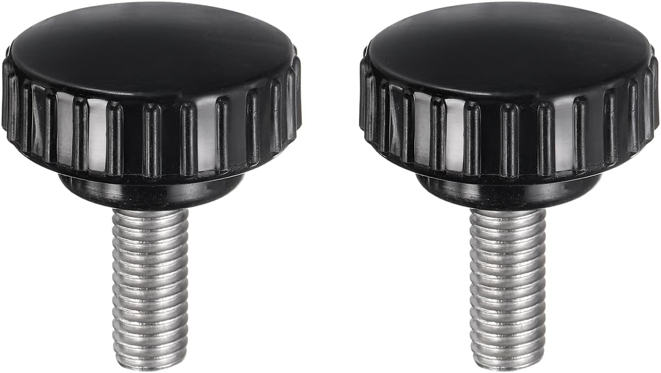 2pcs Knurled Clamping Knobs M8 x 20mm Metric 304 Stainless Steel Male ...