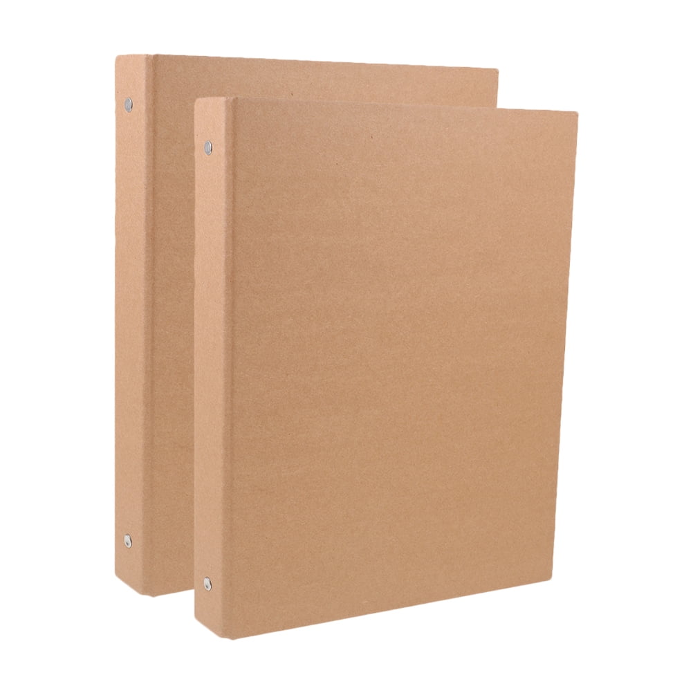 2pcs Kraft Paper Binder Refillable Notebook Cover Loose-leaf Notebook ...