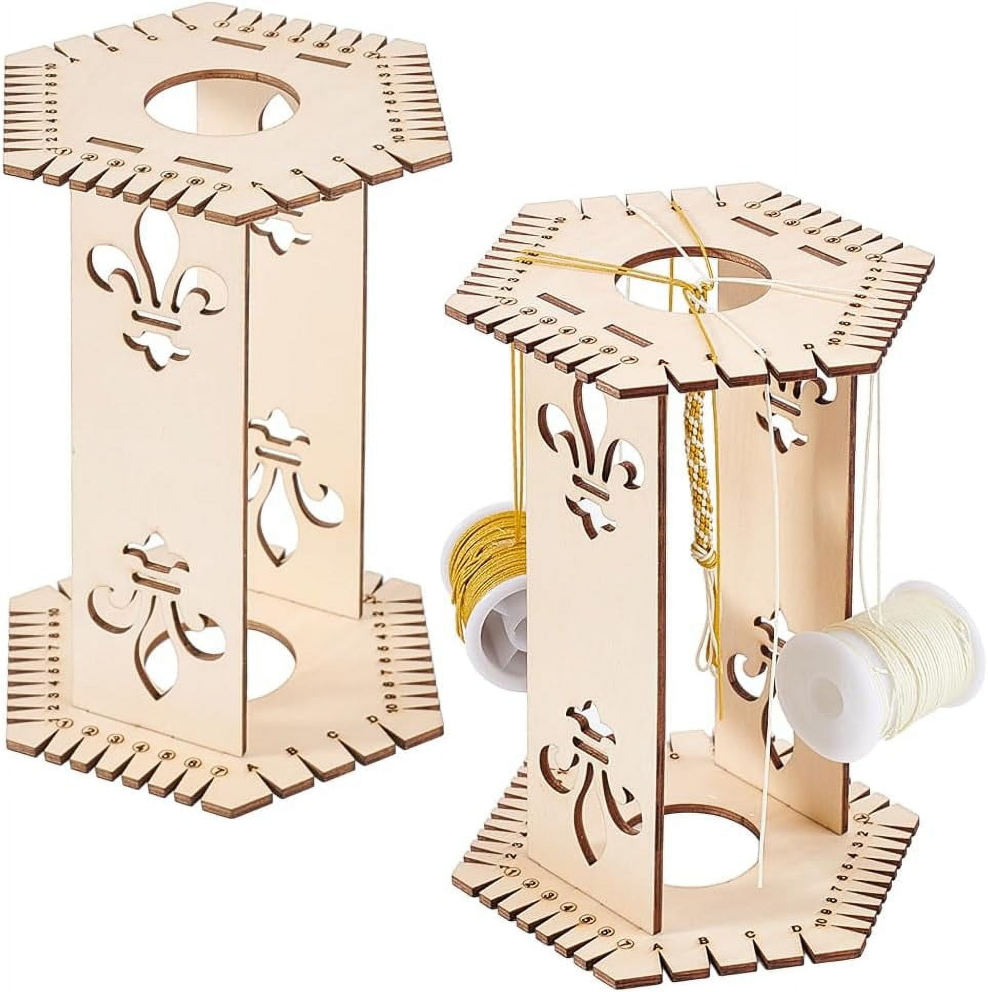 2pcs Kumihimo Marudai Disk Kumihimo Disk Knitting Utensil Wood Kumihimo ...