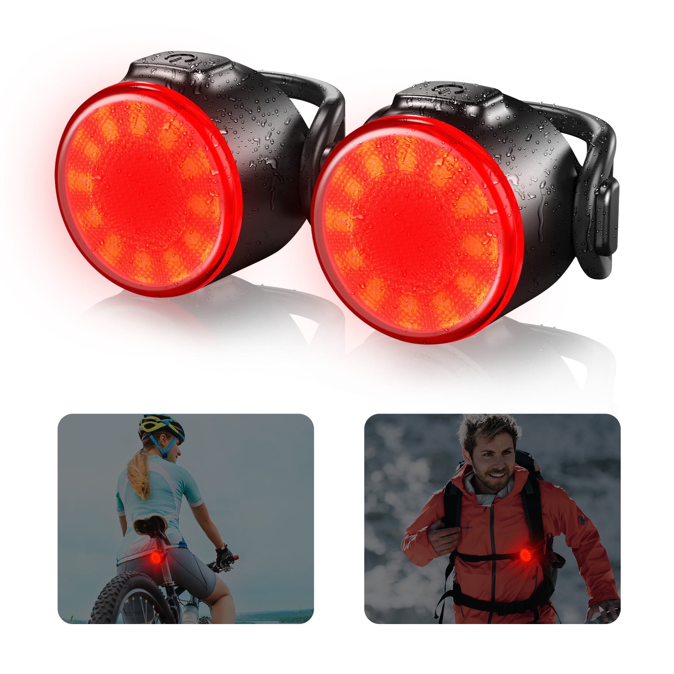 2pcs LED Bike Tail Light, EEEkit USB Rechargeable Bicycle Safety Lamp ...