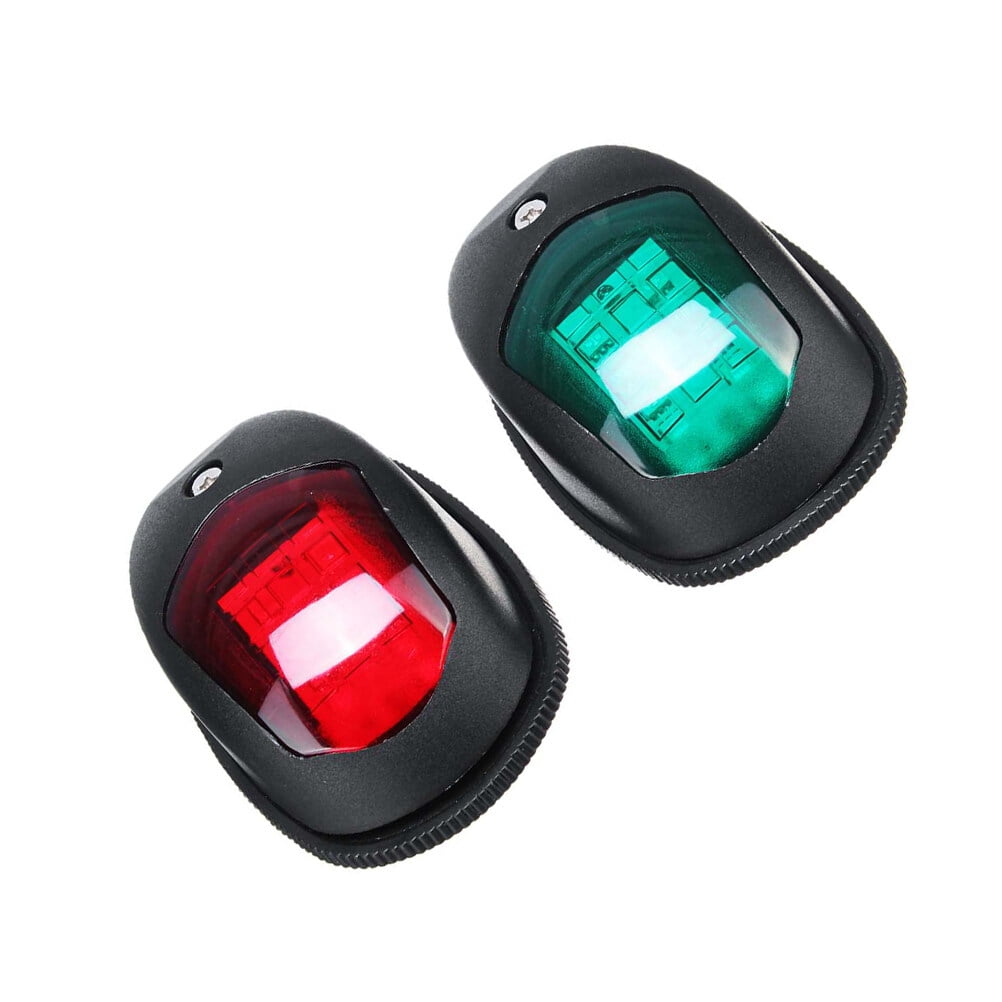 LED Boat Navigation Lights for Safe Night Sailing 2 Pieces Black ABS ...