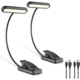 2pcs LED Book Light 3 CCT Dimmable USB Rechargeable 10 Brightness ...