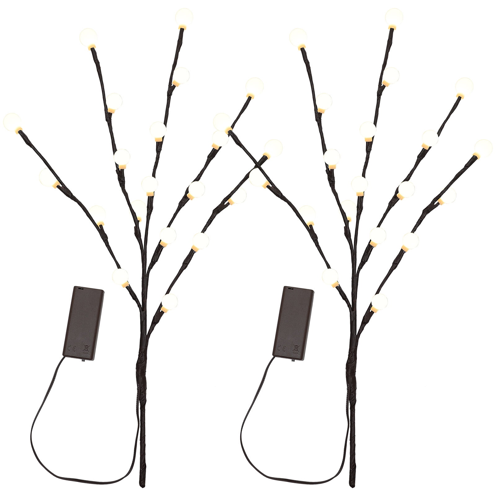 2pcs LED Branch Light Battery Operated Lighted Branch Vase Filler ...