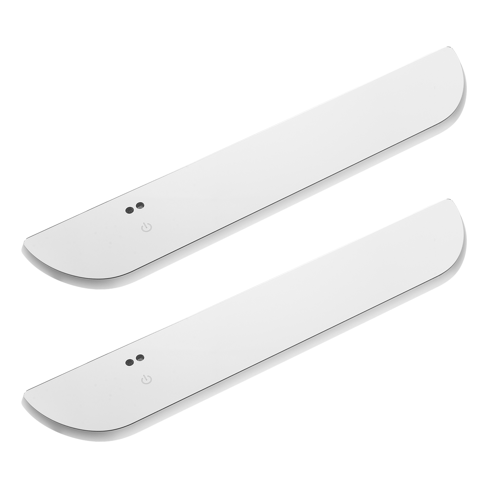 2pcs LED Car Door Sill Lights Silver Acrylic PC Universal Fit Easy ...