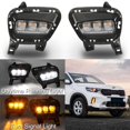 2pcs LED Daytime Running Lights DRL Turn Signal Fog Lamp for Kia Sonet ...