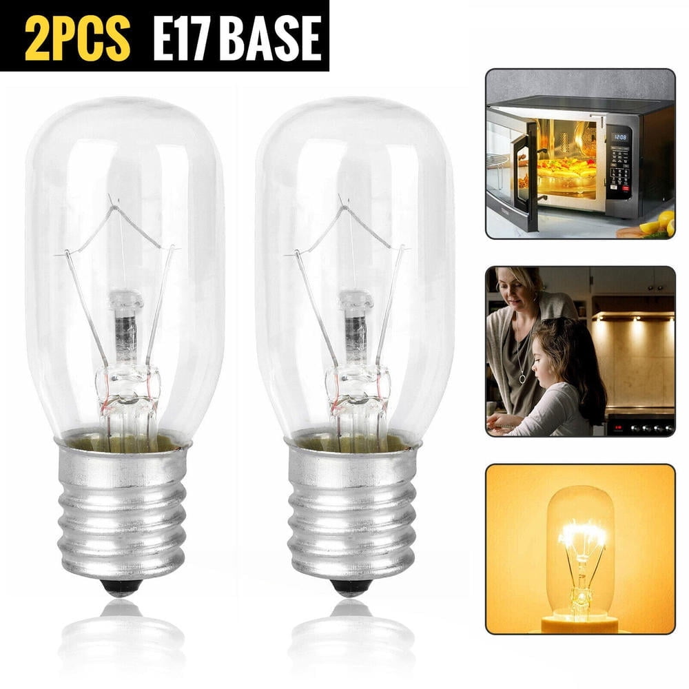 2pcs LED E17 Light Bulb for Microwave Oven, Dimmable 40W Microwave ...