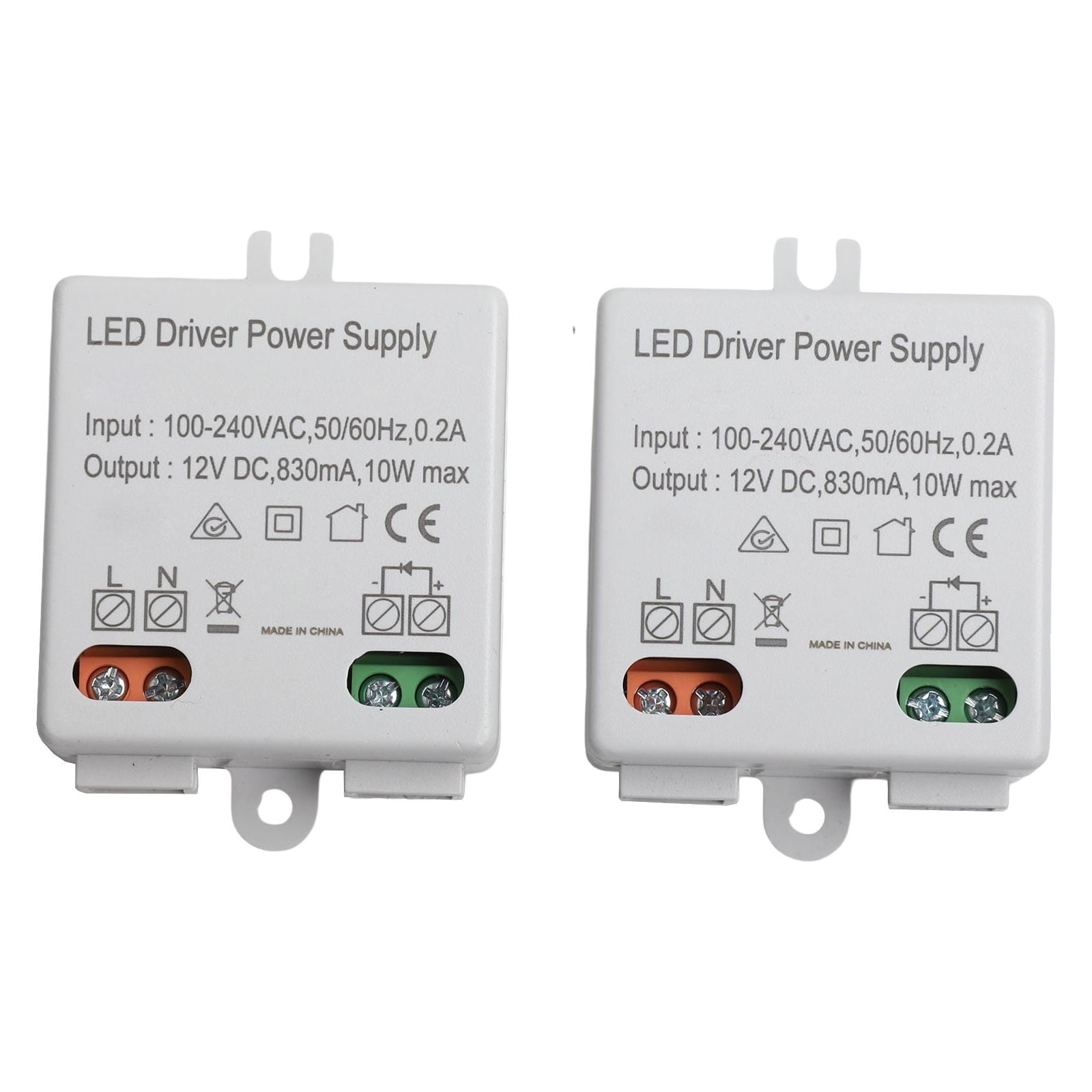 2pcs LED Electronic Transformer 100-240V AC To 12V DC 10W LED Driver ...