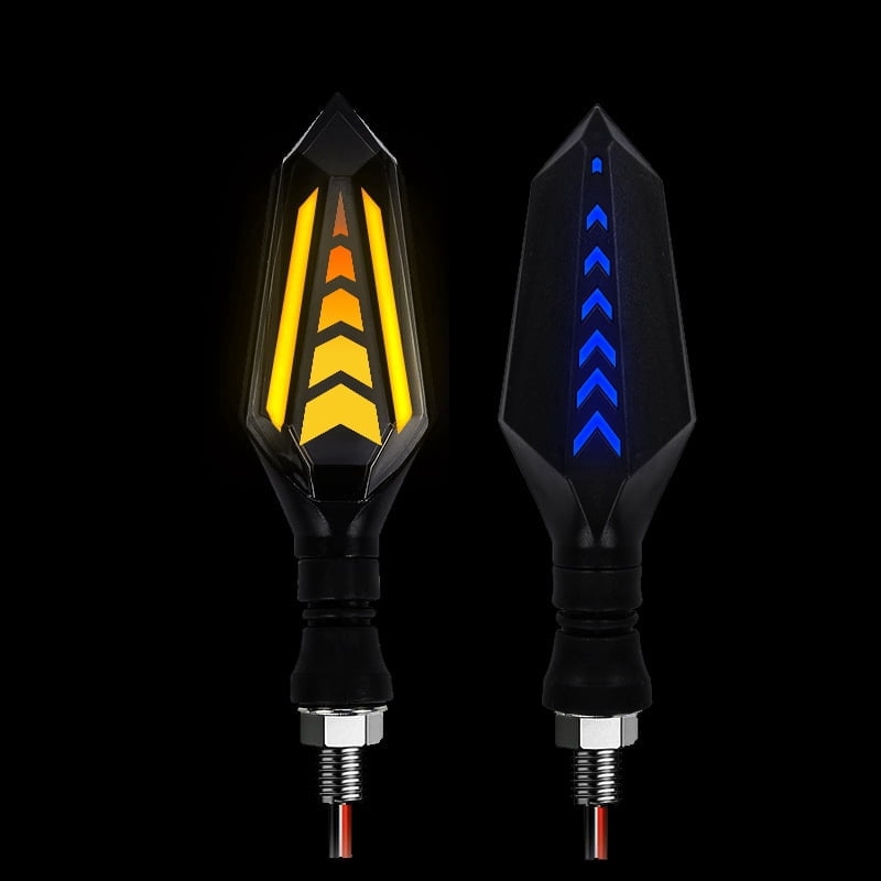 2pcs LED Flow Lights 12V for Motorcycle Conversion, Electrical Hard ...