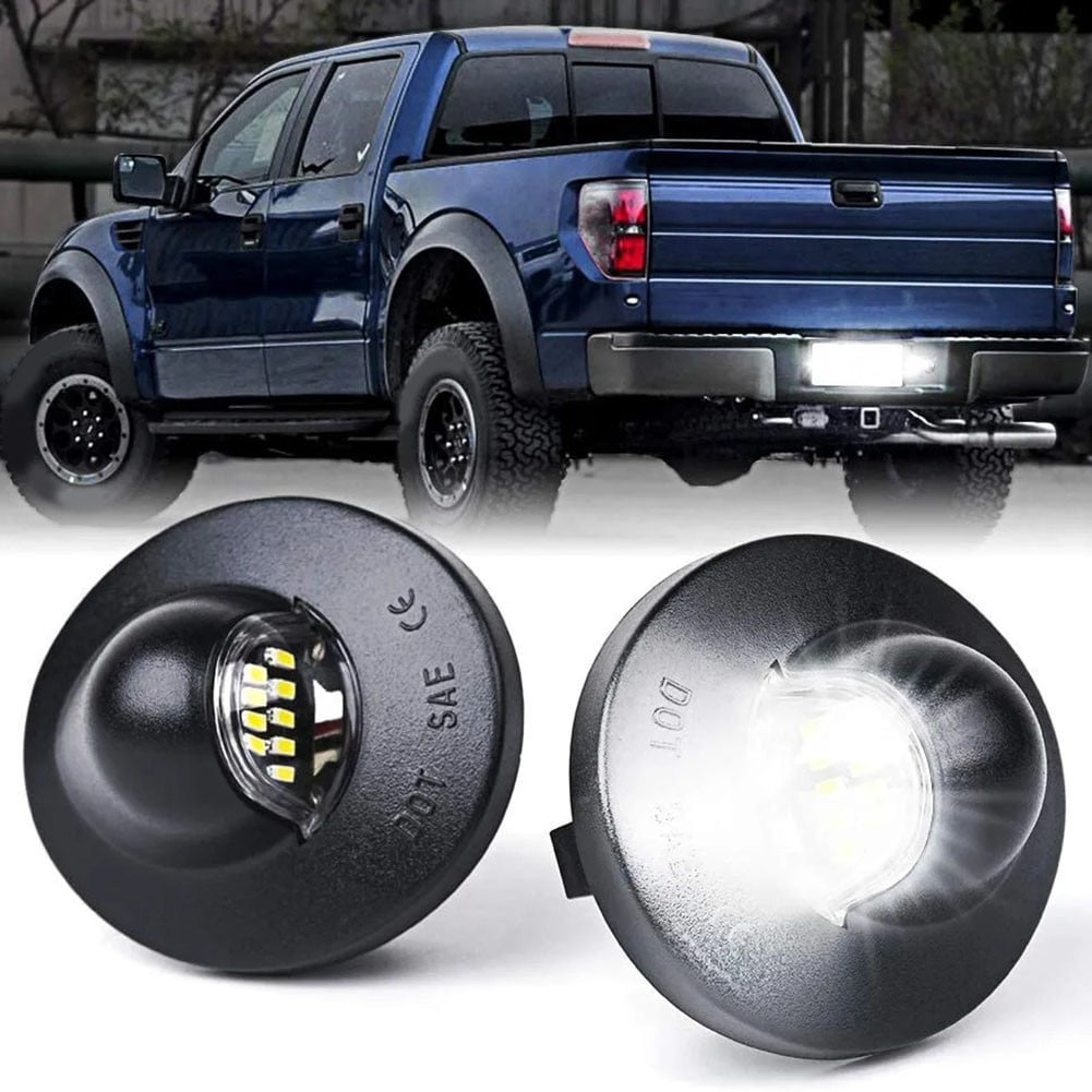 2pcs LED License Plate Light Tag Nine Lamps Replacement For Ford F150 ...