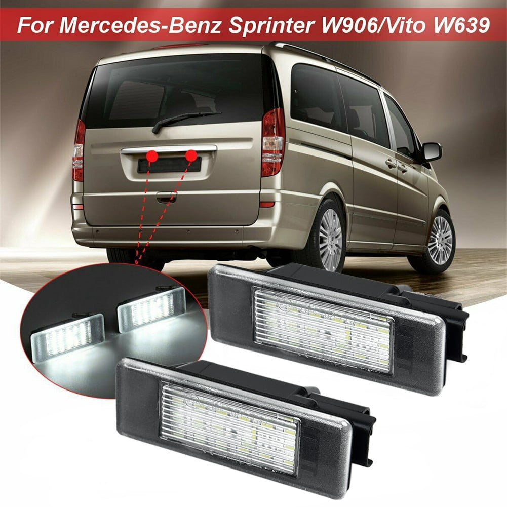 2pcs LED License Plate Lights For Viano W639 2003-2014 For Mercedes For ...
