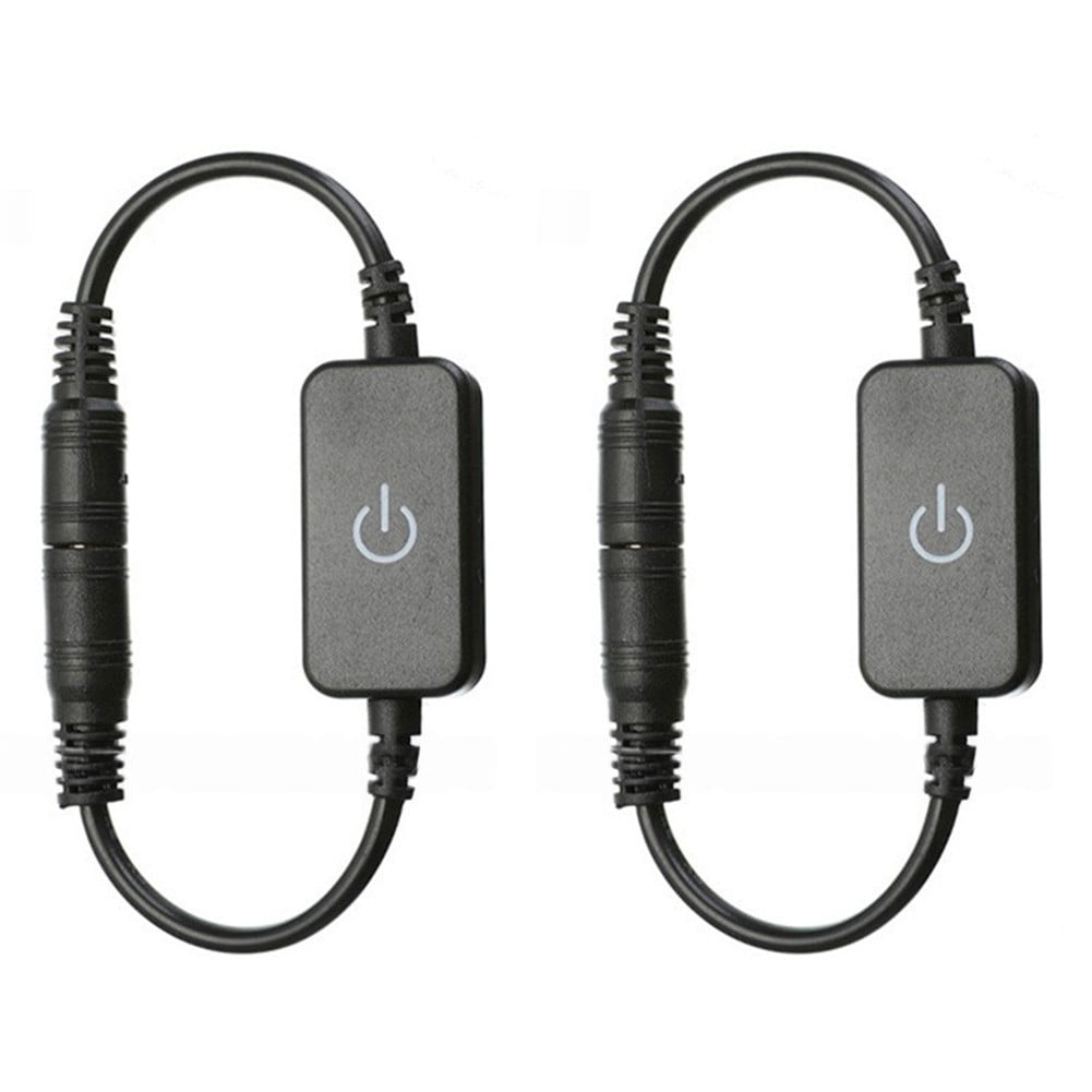 2pcs LED Strip Touch Dimmer Inline Dimmer Switch with 5.5 *2.1 mm DC ...