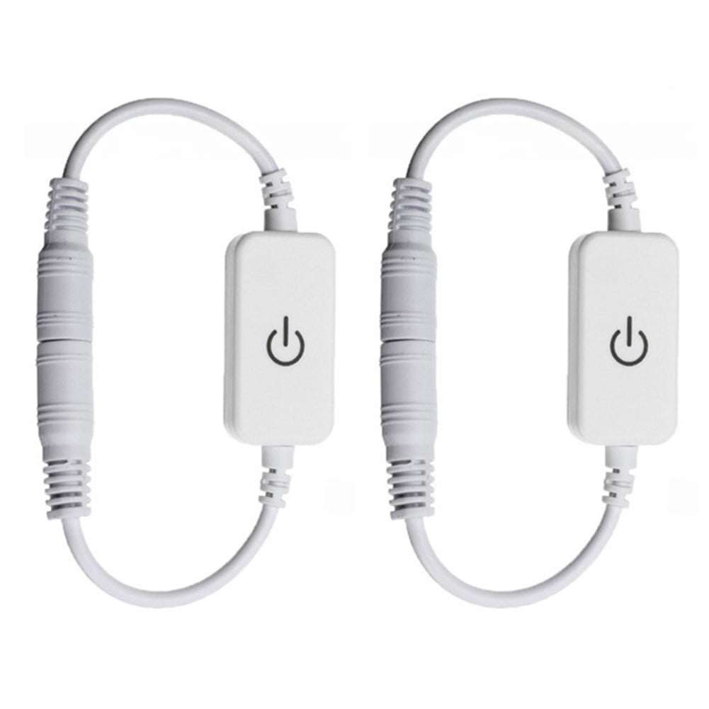 2pcs LED Strip Touch Dimmer Inline Dimmer Switch with 5.5 *2.1 mm DC ...