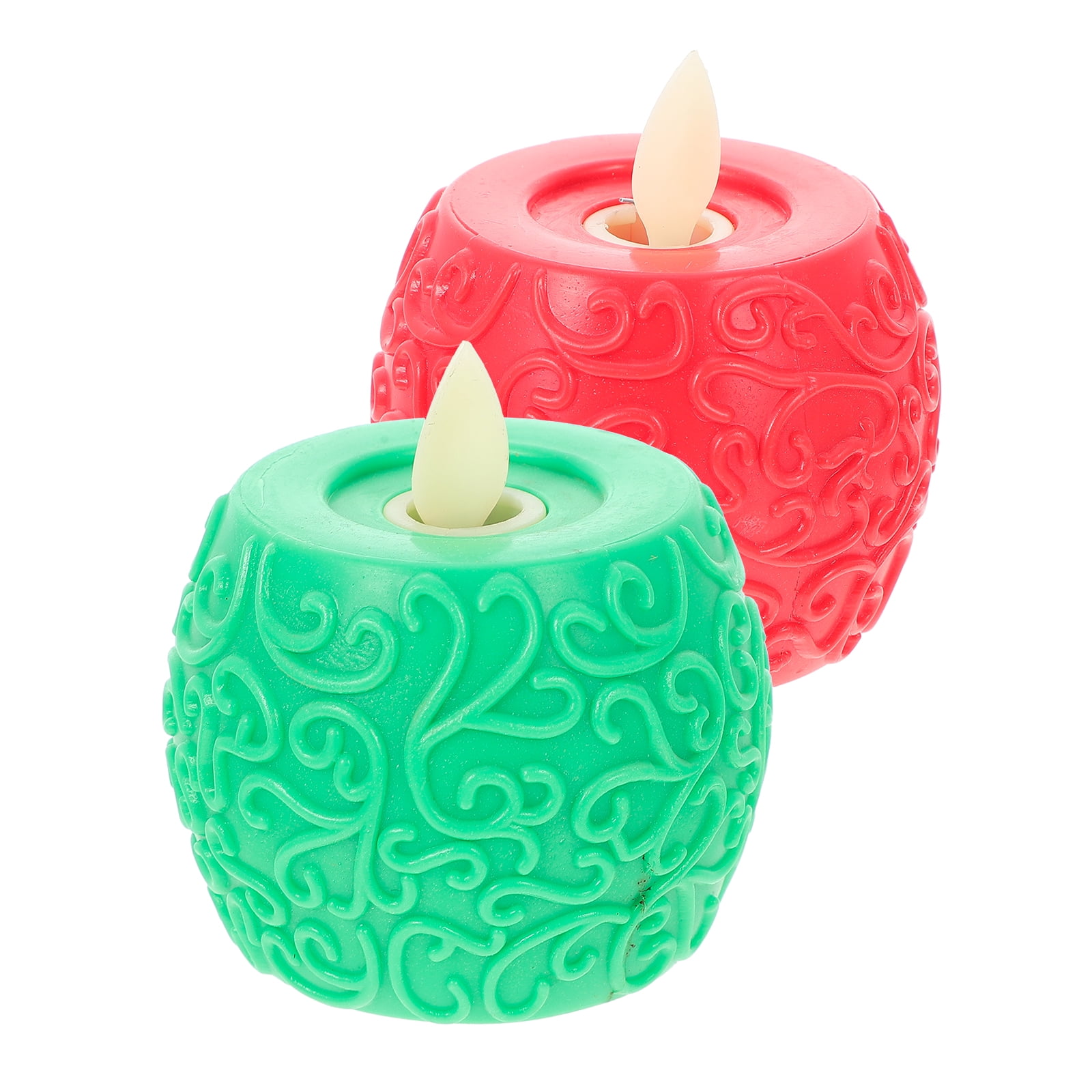2pcs LED Tea Lights Tea Lights Realistic and Bright Flickering Operated ...
