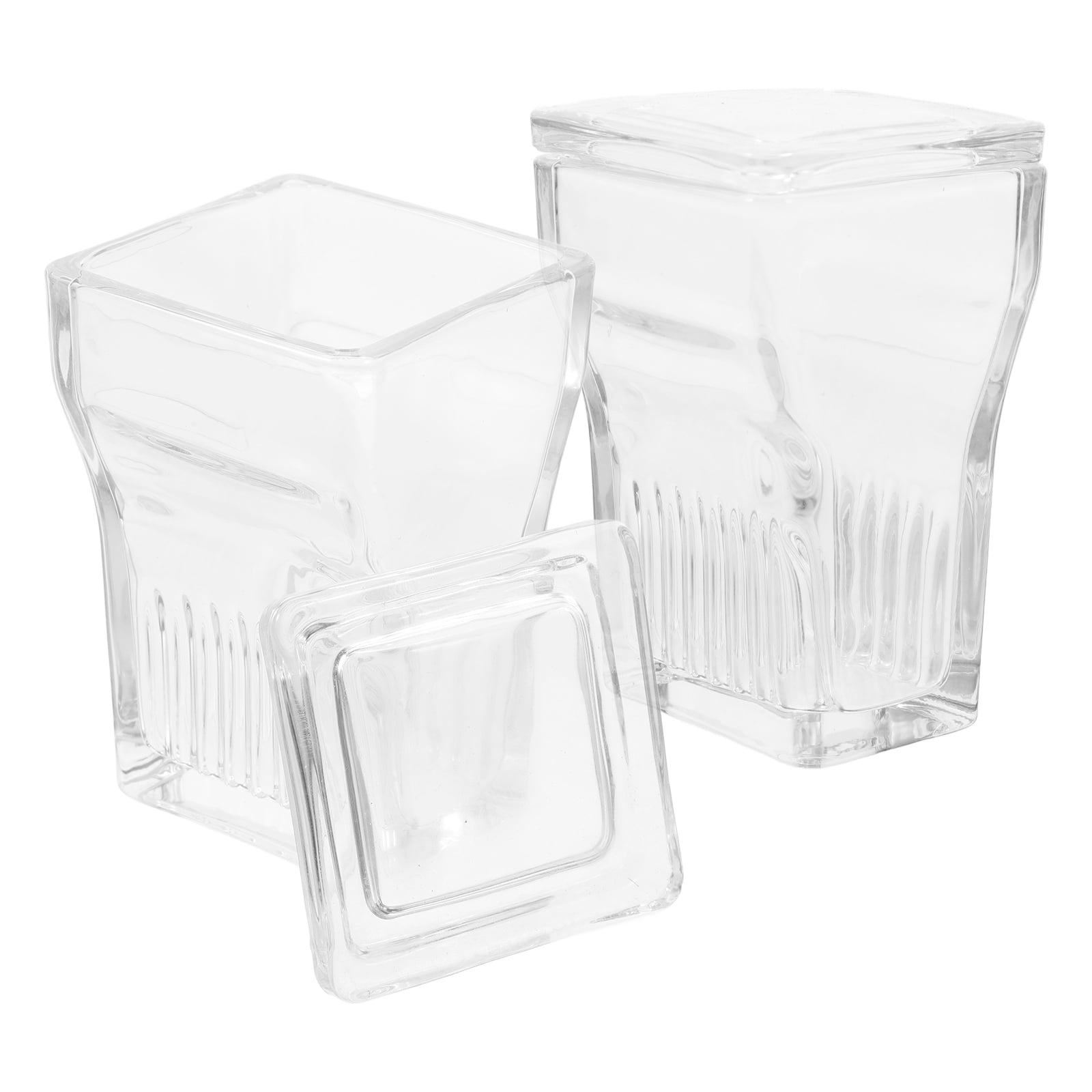 WHAMVOX 2pcs Glass Staining Tank Microscope Slides Jar 5 Slide and 9 ...