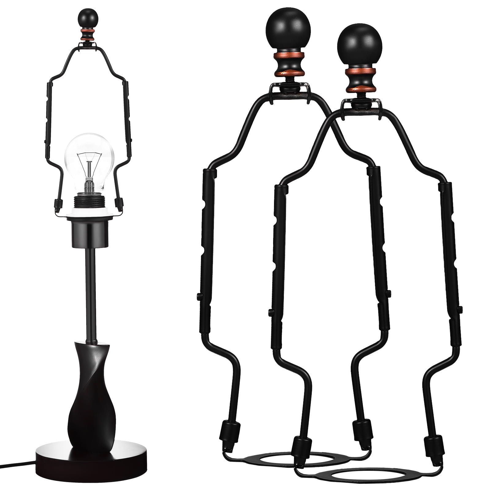 GAXIRE Floor Lamp Parts Lamp Shade Holder Black Iron 2Pcs - Walmart.com