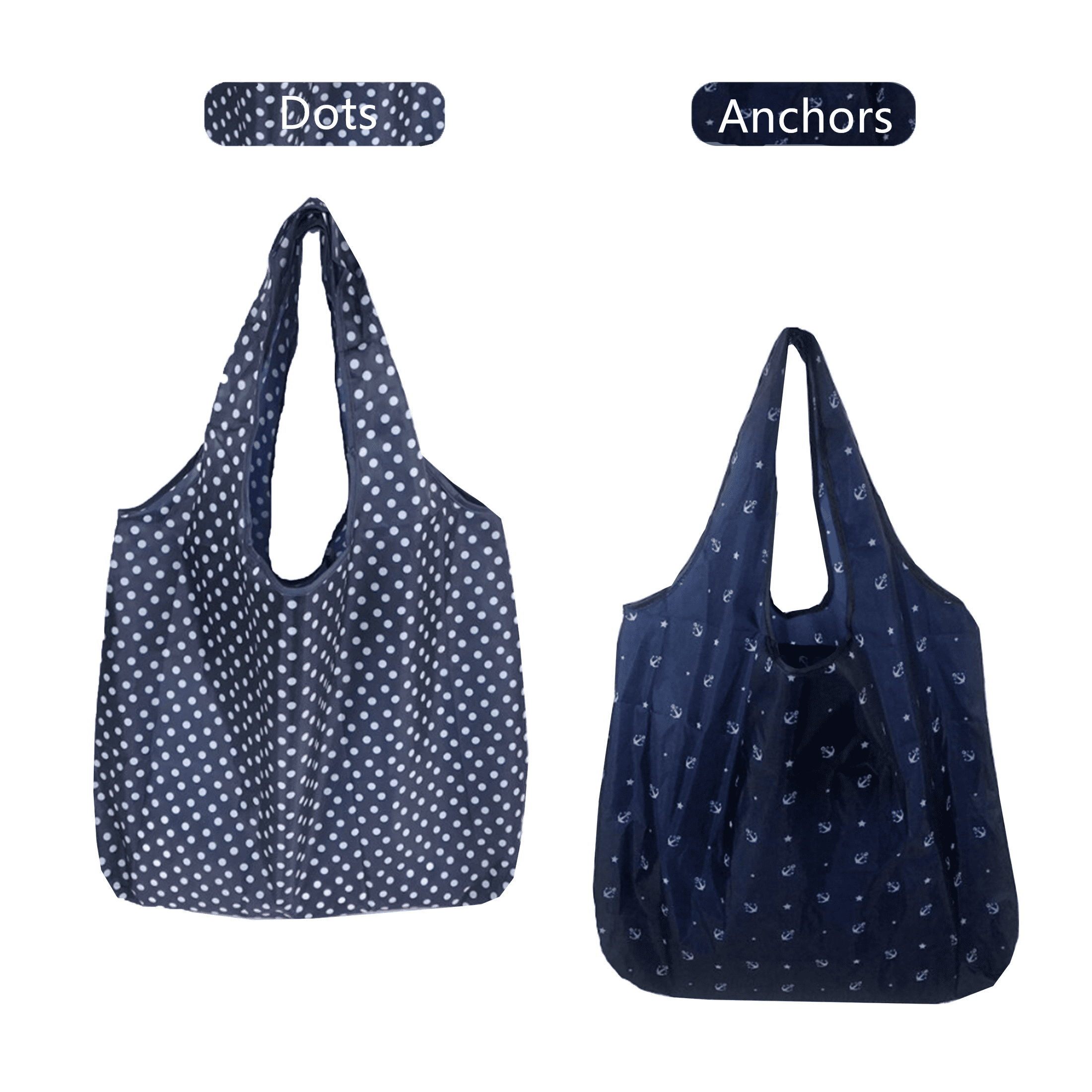2pcs Large Capacity Shopping Bag Foldable Lightweight Compact ...