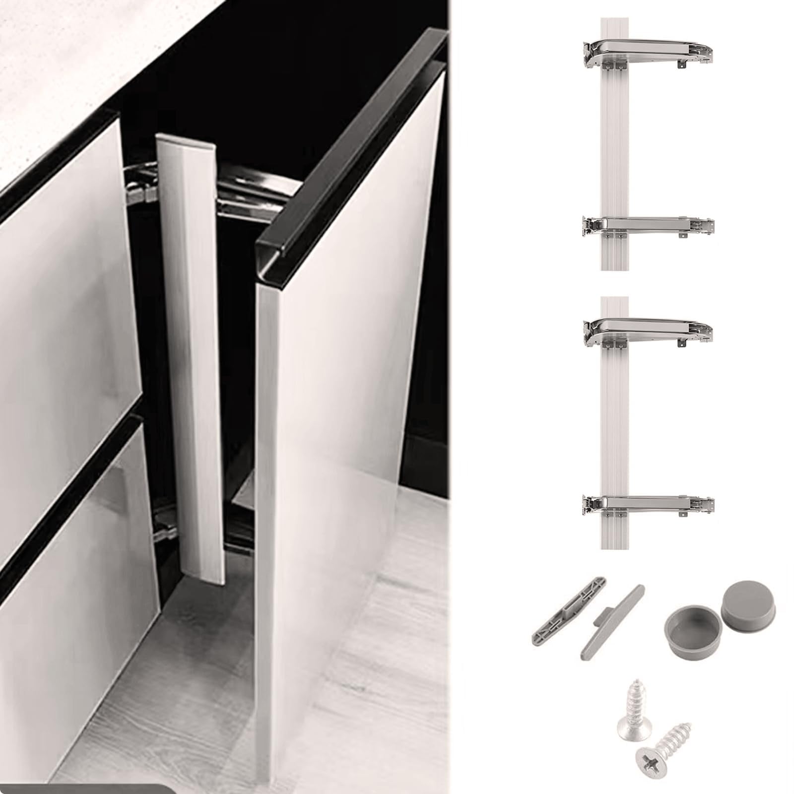 2pcs Lateral Opening Door Hinge Set 180° Parallel Opening Cabinet ...