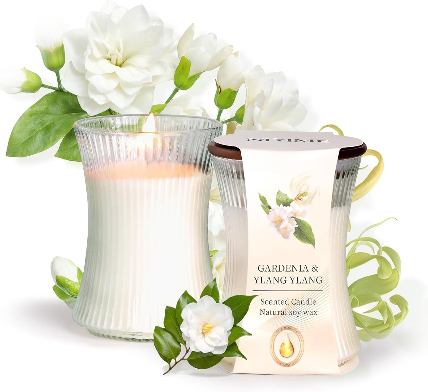 2pcs Lavender Scented Candles, 7.05oz Medium Candles for Home Scented ...