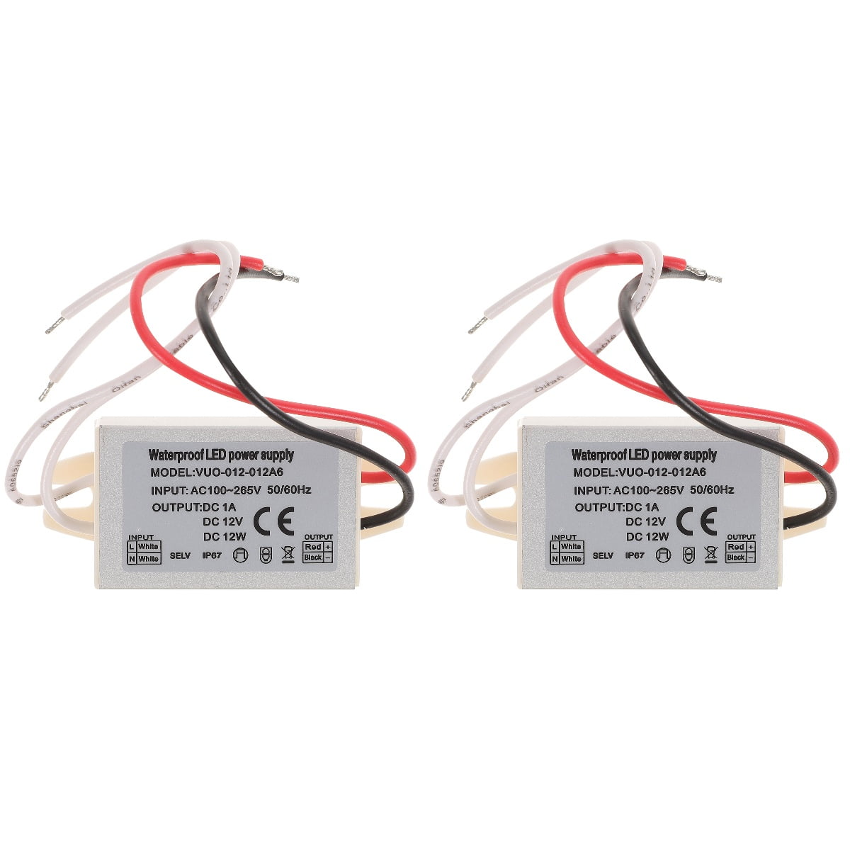 2pcs Led Driver 12w Led Light Adapter 100v-265v Dc Converter Led Driver ...