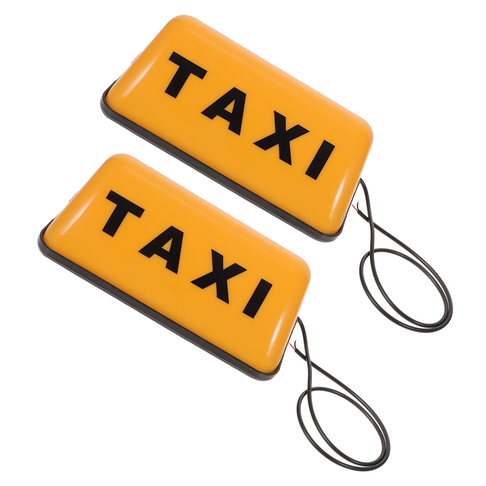 2pcs Led Taxi Roof Sign High Brightness 12v Taxi Top Sign Indicator ...