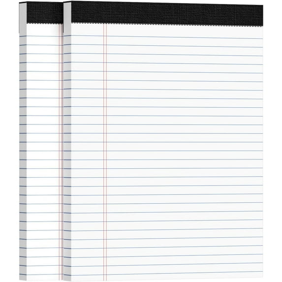 2pcs Legal Pads 8.5 x 11, Notepads 8.5 x 11 Inch, White Note Pads Clear ...