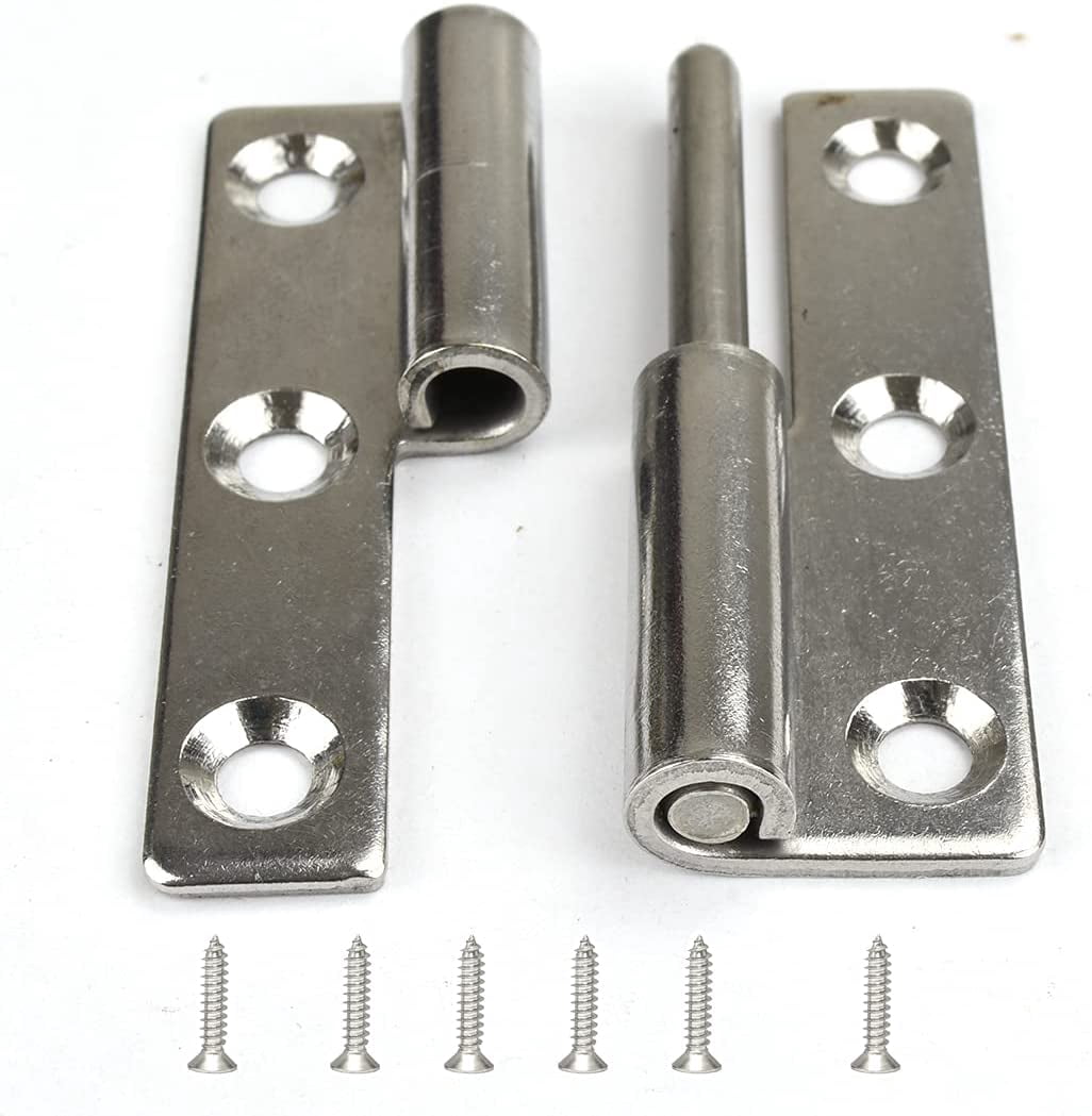 2pcs Lift Off Hinge Small Slip Joint Flag Hinges-Lift Off Right Handed ...