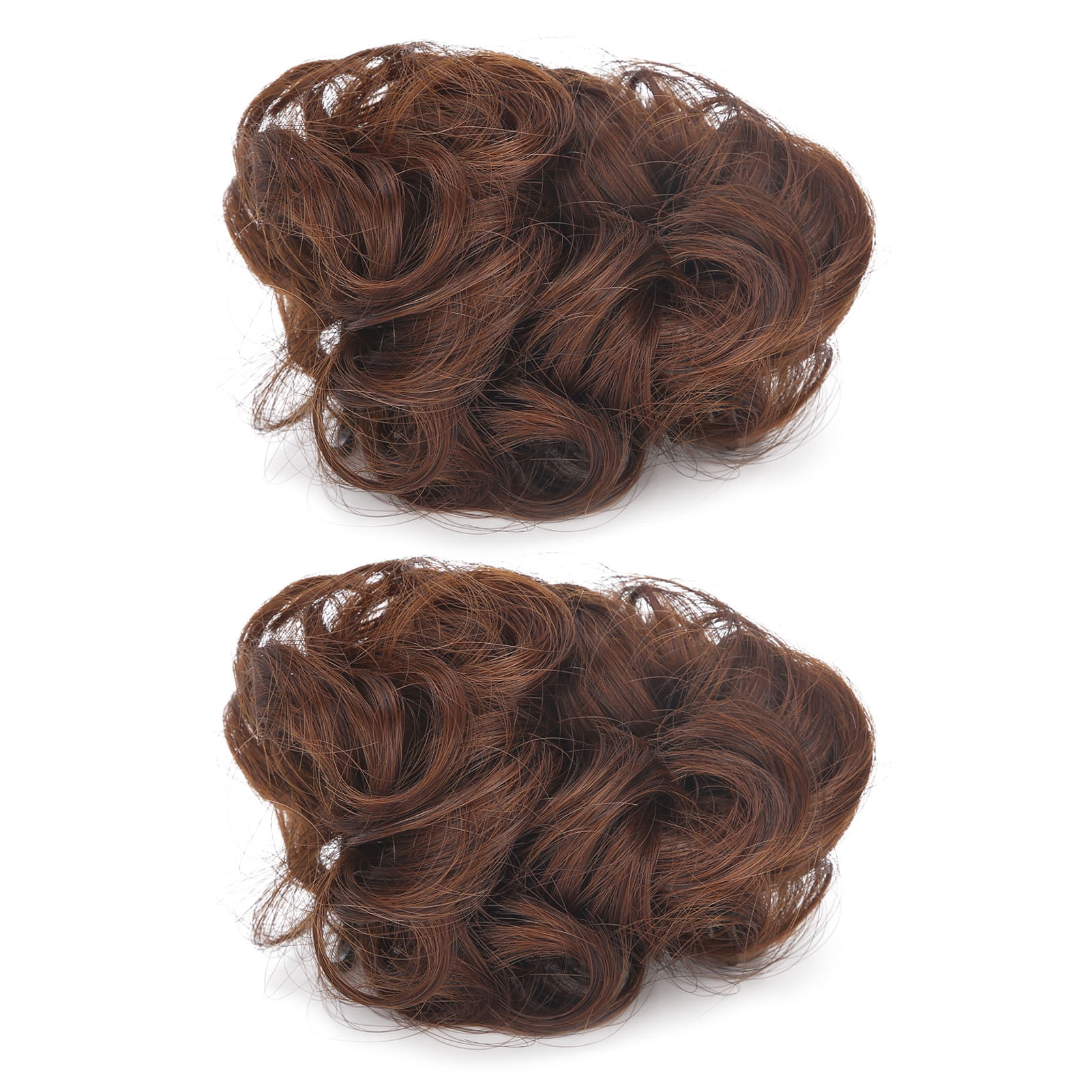 2pcs Light Brown Women Messy Hair Bun High Temperature Fiber Synthetic ...