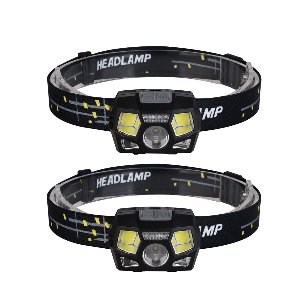 2pcs Light USB XPE COB LED Headlamp Motion Sensor Lamp Bike Headlight ...
